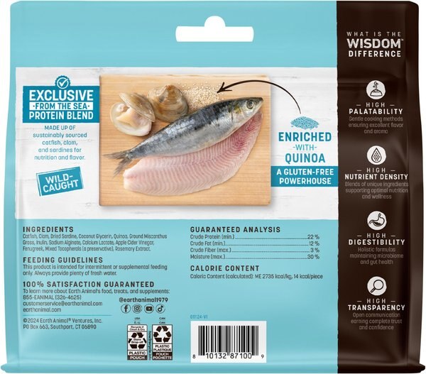 EARTH ANIMAL Wisdom Air-Dried From the Sea Recipe with Catfish, Clams ...