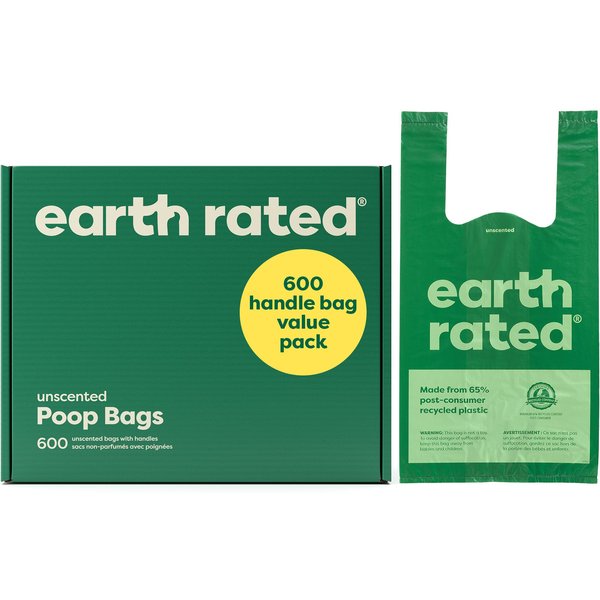 EARTH RATED Dog Poop Bags, Refill Rolls, Unscented, 600 count - Chewy.com