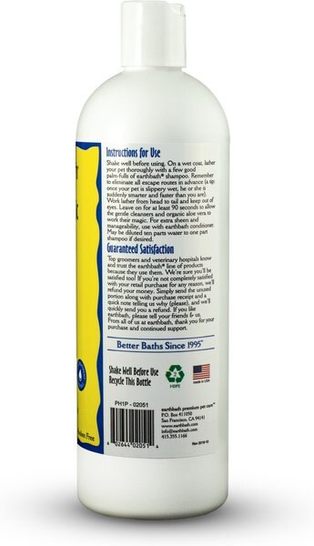 EARTHBATH Hypo-Allergenic Dog & Cat Shampoo, 16-fl oz bottle - Chewy.com