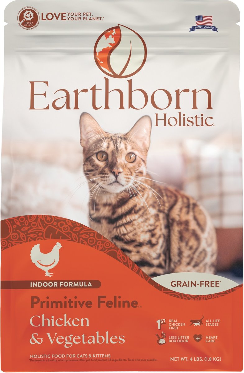 EARTHBORN HOLISTIC Primitive Feline Chicken & Vegetables Grain-Free Dry ...