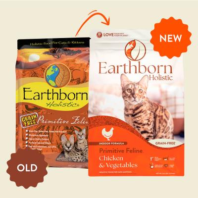 EARTHBORN HOLISTIC Primitive Feline Chicken & Vegetables Grain-Free Dry ...