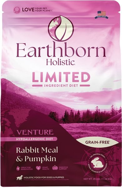 EARTHBORN HOLISTIC Venture Limited Ingredient Grain-Free Rabbit Meal ...