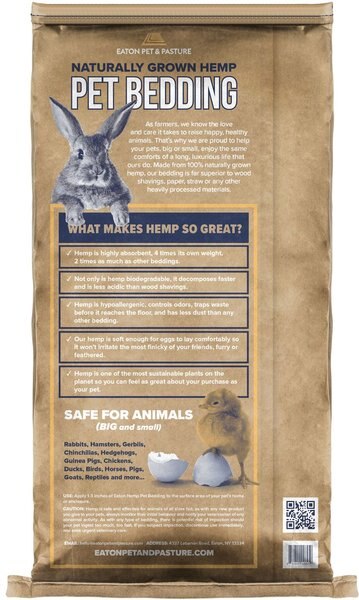 EATON PET & PASTURE Naturally Grown Hemp Small Pet Bedding, 8.5-lb bag ...