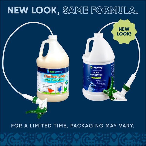 ECOSTRONG Chicken Coop Odor Eliminator Spray, 1-gal jug with 32-fl oz ...