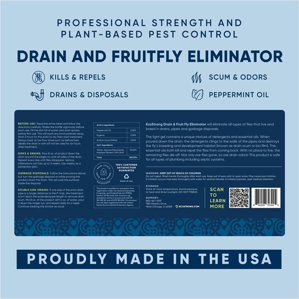 ECOSTRONG Drain & Fruit Fly Eliminator, 2-gal bottle - Chewy.com