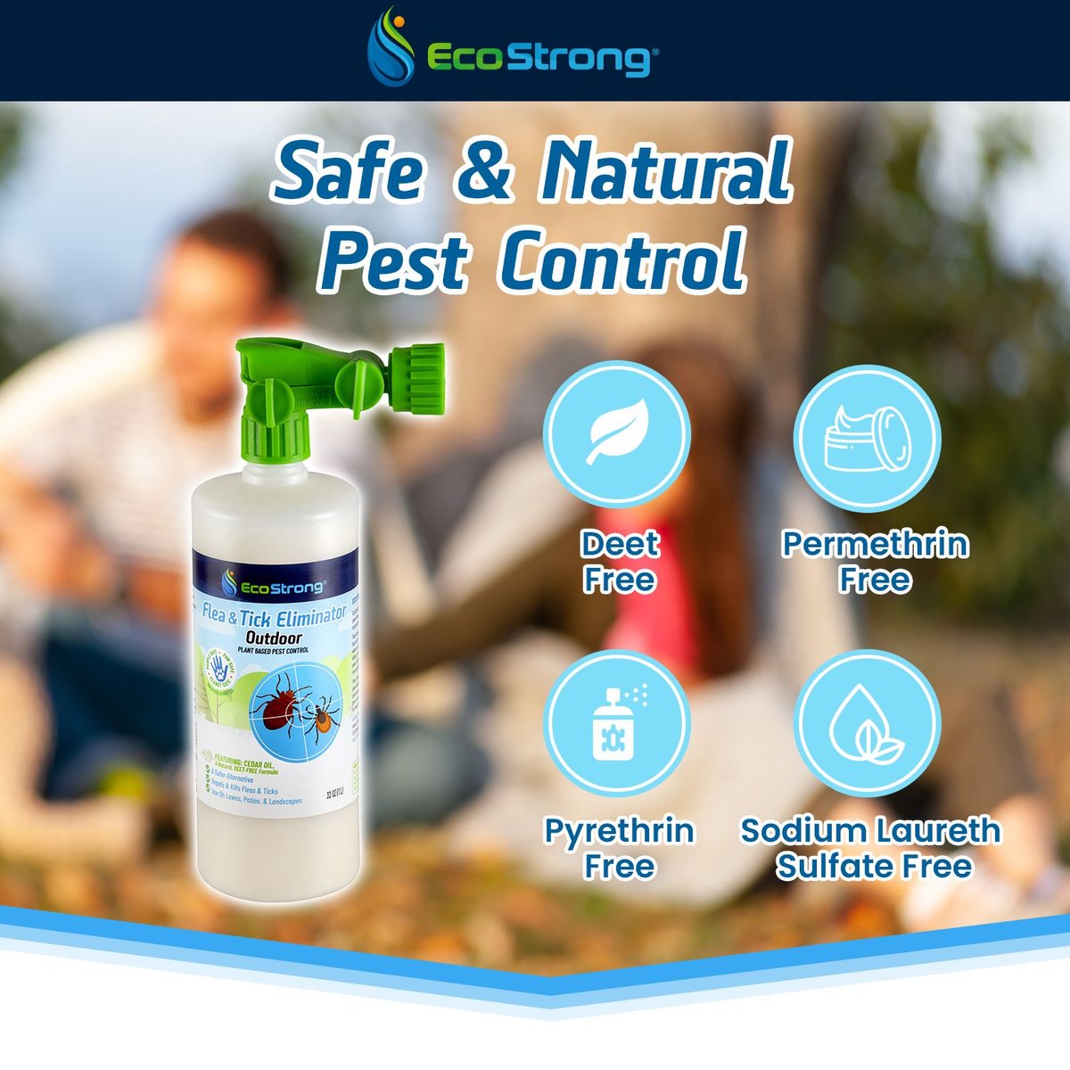 ECOSTRONG Outdoor Flea & Tick Eliminator Spray, 32-fl oz bottle - Chewy.com