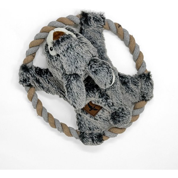 EDDIE BAUER 10-in Rope Toy with Duck Plush Dog Toy, Grey/Green - Chewy.com