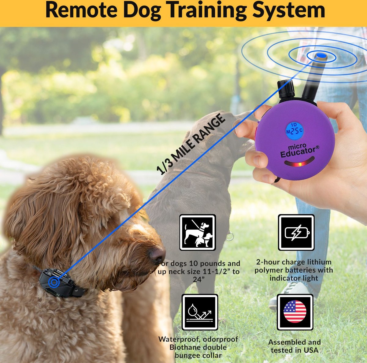 EDUCATOR By E-Collar Technologies Micro Educator 1/3 Mile Range ...