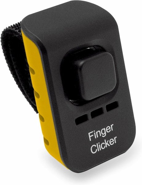 EDUCATOR FC-100 Finger Clicker Dog Training Clicker, Yellow - Chewy.com