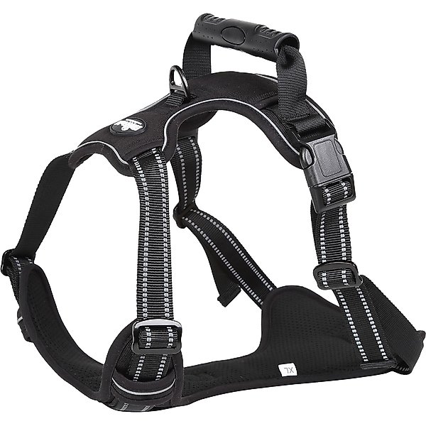WILD ONE Adjustable Cushioned Dog Harness, Black, Large - Chewy.com