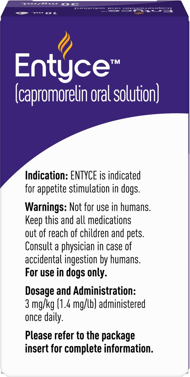 ENTYCE (capromorelin) Oral Solution for Dogs, 30-mg/mL, 10-mL - Easy ...