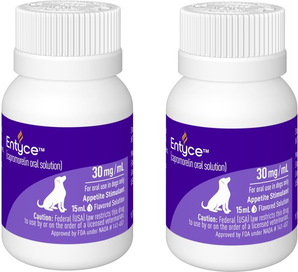 ENTYCE (capromorelin) Oral Solution for Dogs, 30-mg/mL, 15-mL, 2 Count ...