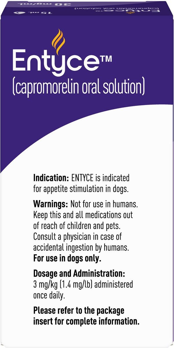 ENTYCE (capromorelin) Oral Solution for Dogs, 30-mg/mL, 15-mL - Easy ...