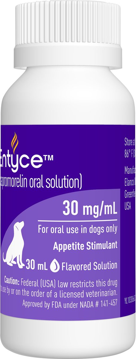 ENTYCE (capromorelin) Oral Solution for Dogs, 30-mg/mL, 30-mL - Easy ...
