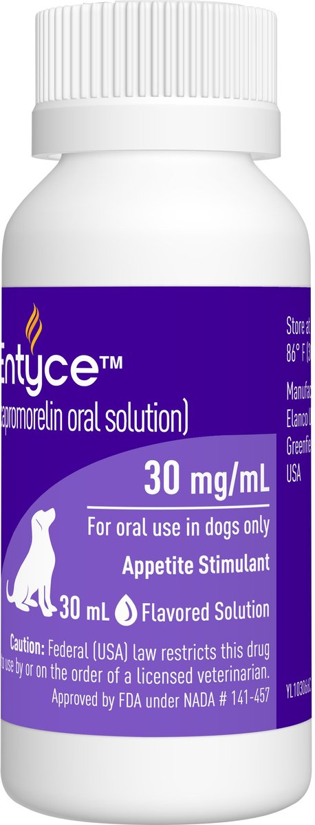 ENTYCE (capromorelin) Oral Solution for Dogs, 30-mg/mL, 30-mL - Easy ...