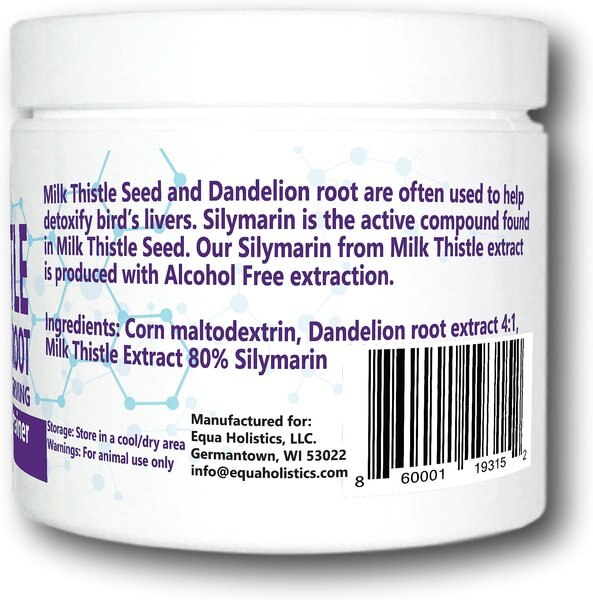 EQUA HOLISTICS Avian Formula Milk Thistle & Dandelion Root Bird ...