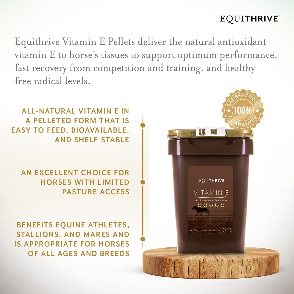 EQUITHRIVE Vitamin E Pellets Horse Supplement, 10-lb tub - Chewy.com