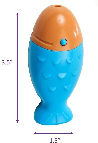 ETHICAL PET Finley Fish Electric Laser Chaser Cat Toy, Blue/Orange ...