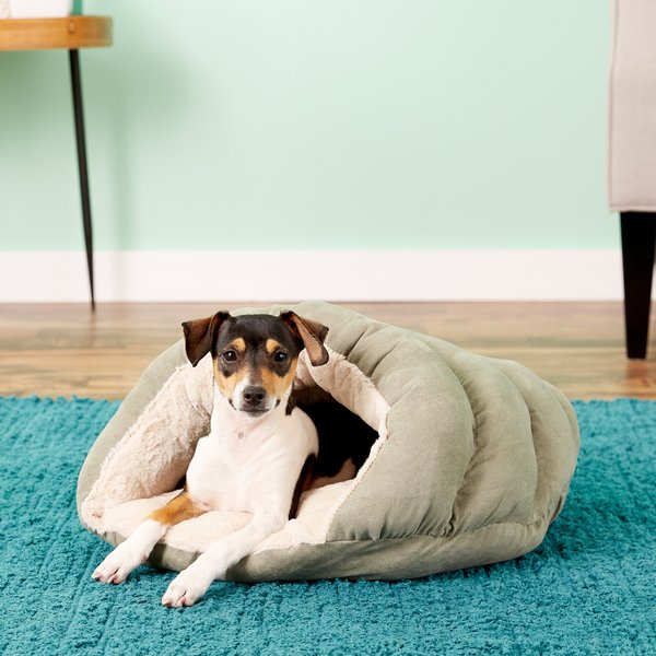ETHICAL PET Sleep Zone Cuddle Cave Cat & Dog Bed, 22-in, Sage - Chewy.com