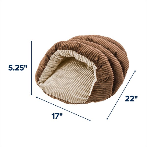 ETHICAL PET Sleep Zone Cuddle Cave Covered Cat & Dog Bed, Chocolate, 22-in - Chewy.com
