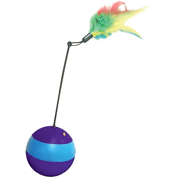 PAWSPIK Automatic Rechargeable Interactive Alien Laser Cat Toy, White ...