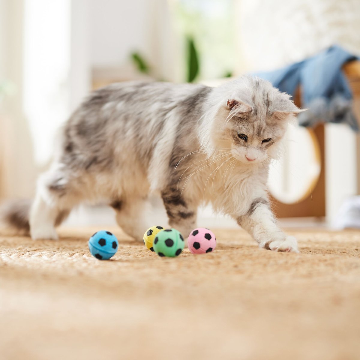ETHICAL PET Sponge Soccer Ball Cat Toy, 4-pack - Chewy.com