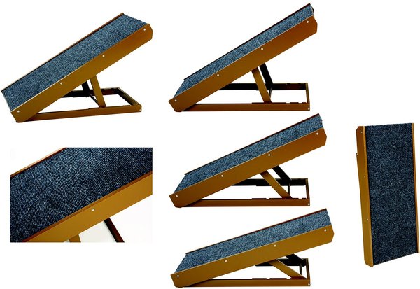 Discontinued - ETNA Adjustable Wooden Fold Away Dog & Cat Car Ramp ...