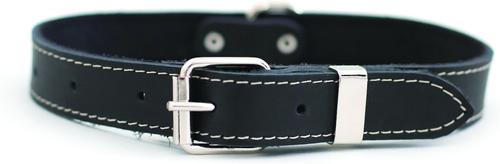 EURO-DOG Traditional Leather Dog Collar, Black, X-Small: 9 to 11-in ...