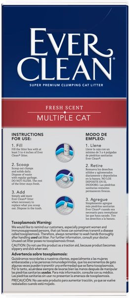 EVER CLEAN Multi-Cat Fresh Scented Clumping Clay Cat Litter, 25-lb box ...