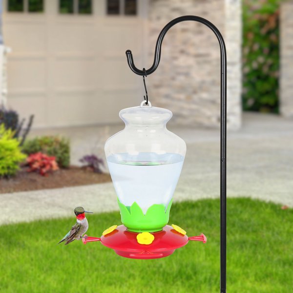 Discontinued - EXHART Hanging Green Grass Detail, Classic Red Base with ...