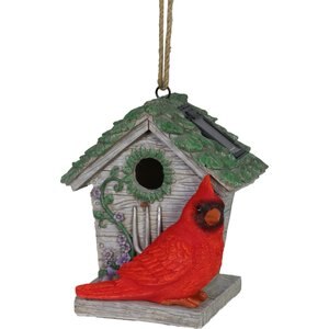 Out of Stock - EXHART Solar Cardinal Hanging Bird House - Chewy.com