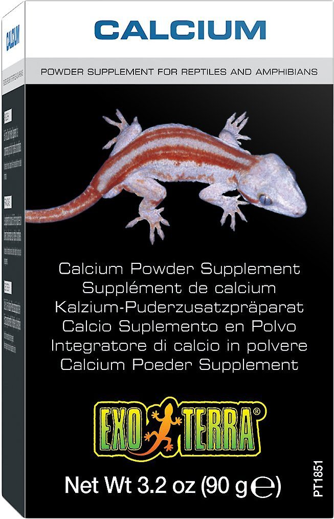 EXO TERRA Calcium Powder Reptile & Amphibian Supplement, 3.2-oz box - Chewy.com