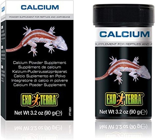 EXO TERRA Calcium Powder Reptile & Amphibian Supplement, 3.2-oz box - Chewy.com