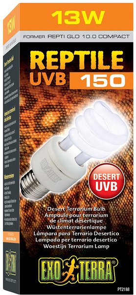 EXO TERRA Desert UVB 150 Reptile Bulb, 13-w - Chewy.com