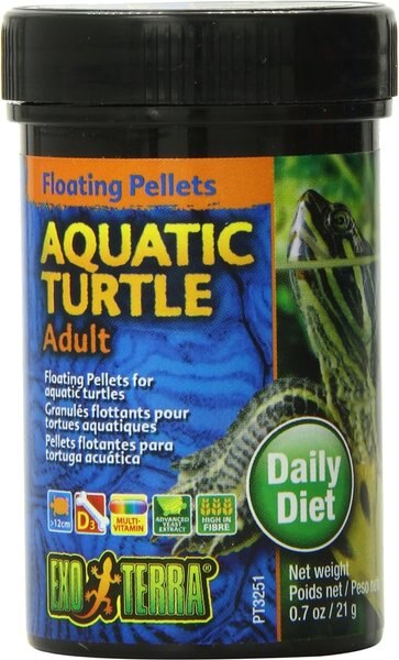 EXO TERRA Floating Pellets Adult Aquatic Turtle Food, 0.7-oz jar ...