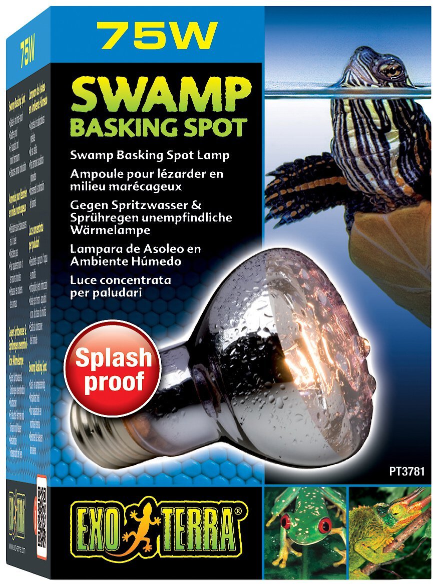 EXO TERRA Swamp Basking Splash Proof Reptile Spot Lamp, 75-w bulb ...