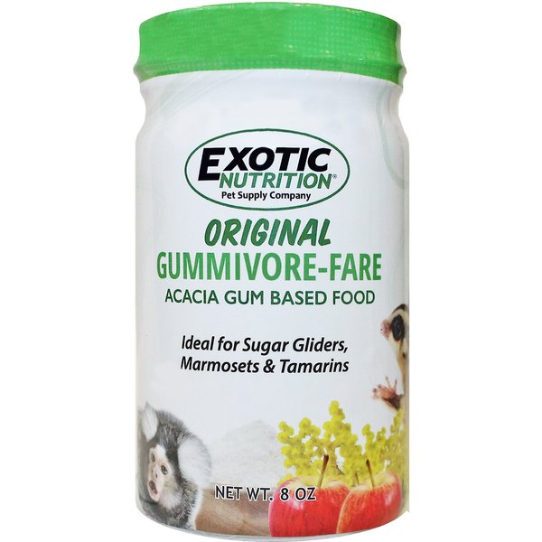 EXOTIC NUTRITION Gummivore-Fare Original Sugar Glider Food, 8-oz jar ...