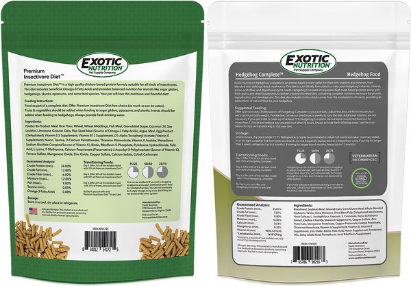 EXOTIC NUTRITION Hedgehog Food Starter Kit - Chewy.com