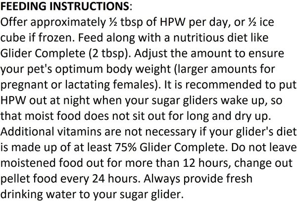 EXOTIC NUTRITION HPW Fruit & Veggie Sugar Glider Food, 12-oz jar ...