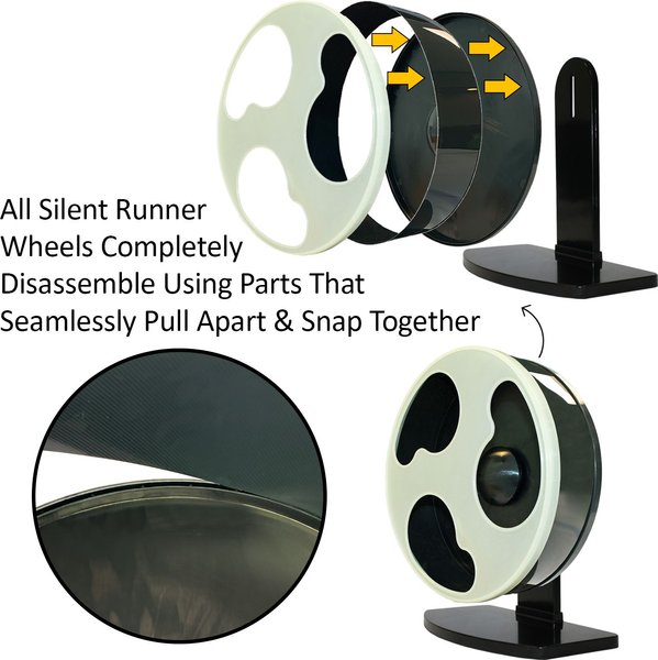 EXOTIC NUTRITION Silent Runner Small Animal Exercise Wheel, Glow ...