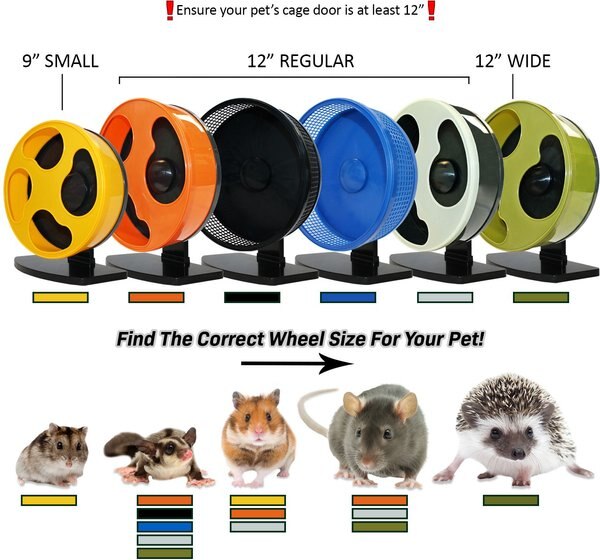 EXOTIC NUTRITION Silent Runner Small Animal Exercise Wheel, Orange ...