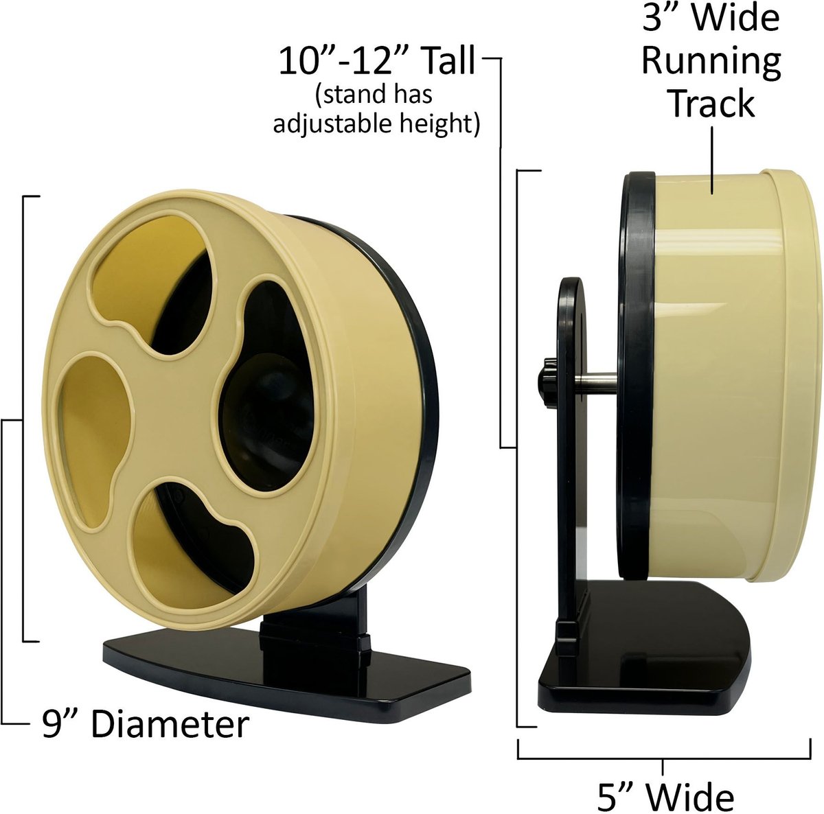 EXOTIC NUTRITION Silent Runner Wheel 9-in Small Pet Toy, Cream - Chewy.com