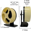 EXOTIC NUTRITION Silent Runner Wheel 9-in Small Pet Toy, Cream - Chewy.com