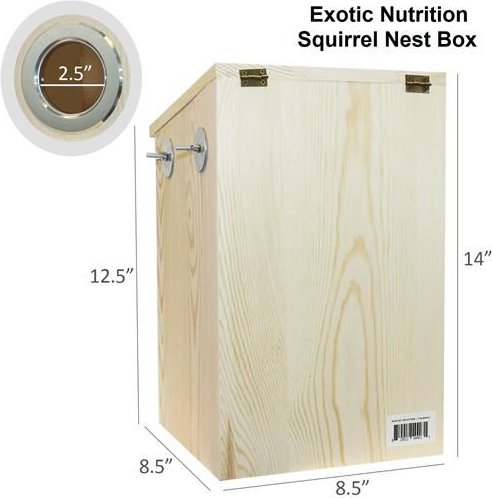 EXOTIC NUTRITION Squirrel Nest Box Small Pet Hideout - Chewy.com