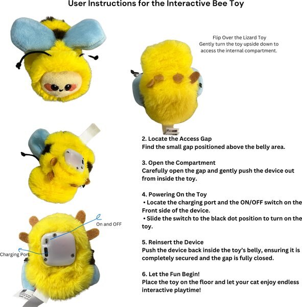 EYS GiGwi Dance & Chirp Ladybug Catnip Infused Motion-Activated Cat Toy ...