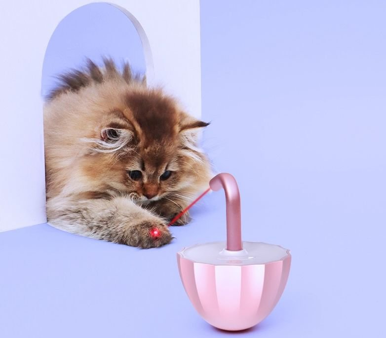 EYS Interactive Roly-Poly Random Laser Cat Toy, Pink - Chewy.com