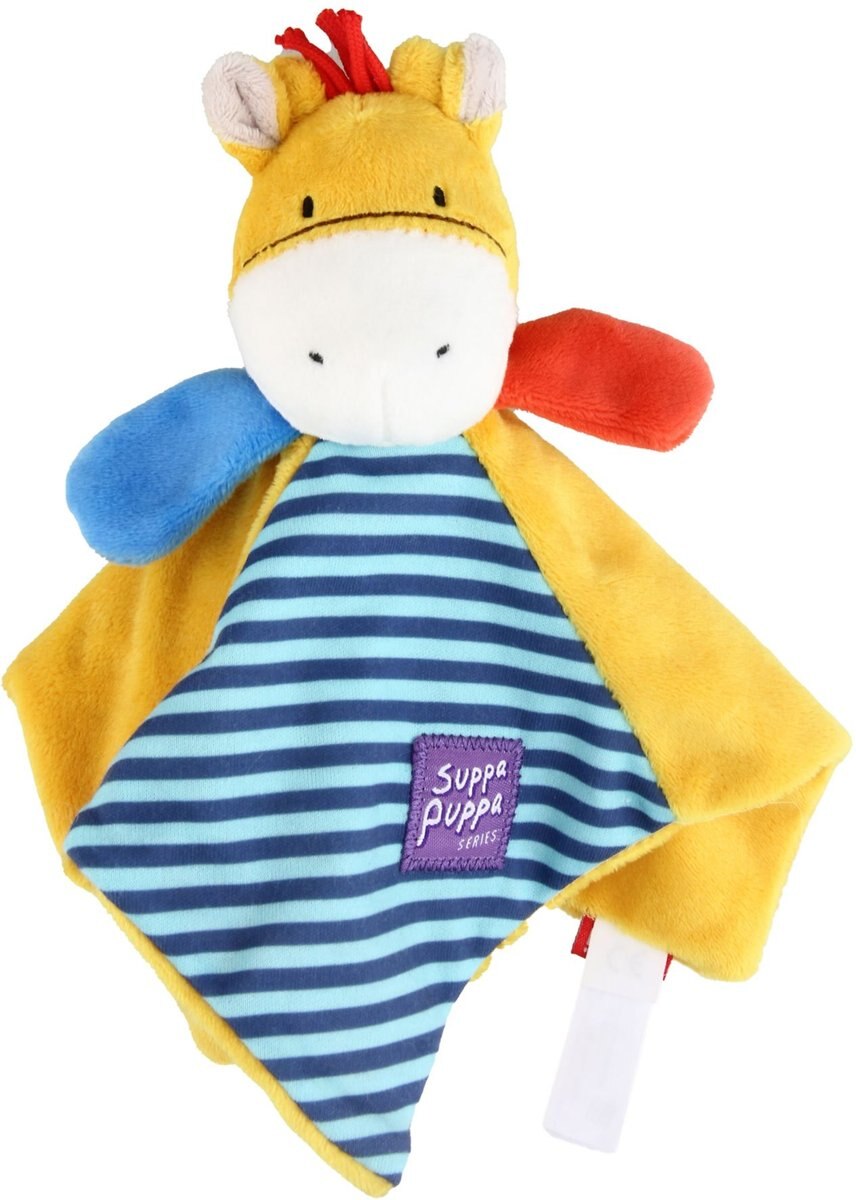 EYS Suppa Puppa Deer Squeaker & Crinkle Paper Dog Plush Toy, Yellow ...