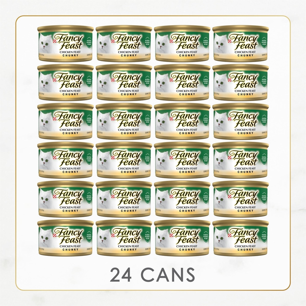 FANCY FEAST Chicken Feast Chunky Pate Wet Cat Food, 3-oz can, bundle of ...