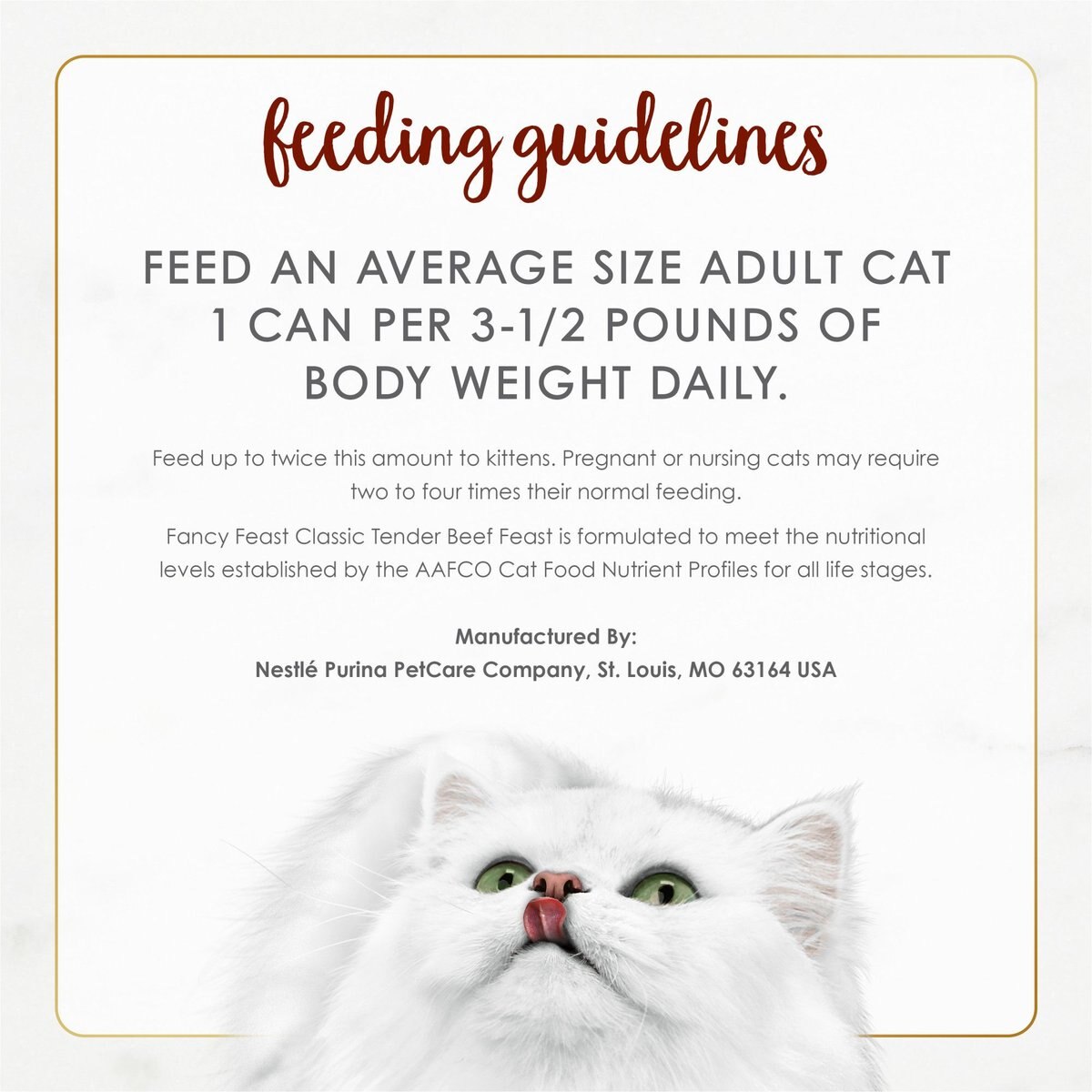 FANCY FEAST Classic Tender Beef Feast Canned Cat Food, 3-oz, case of 24 ...