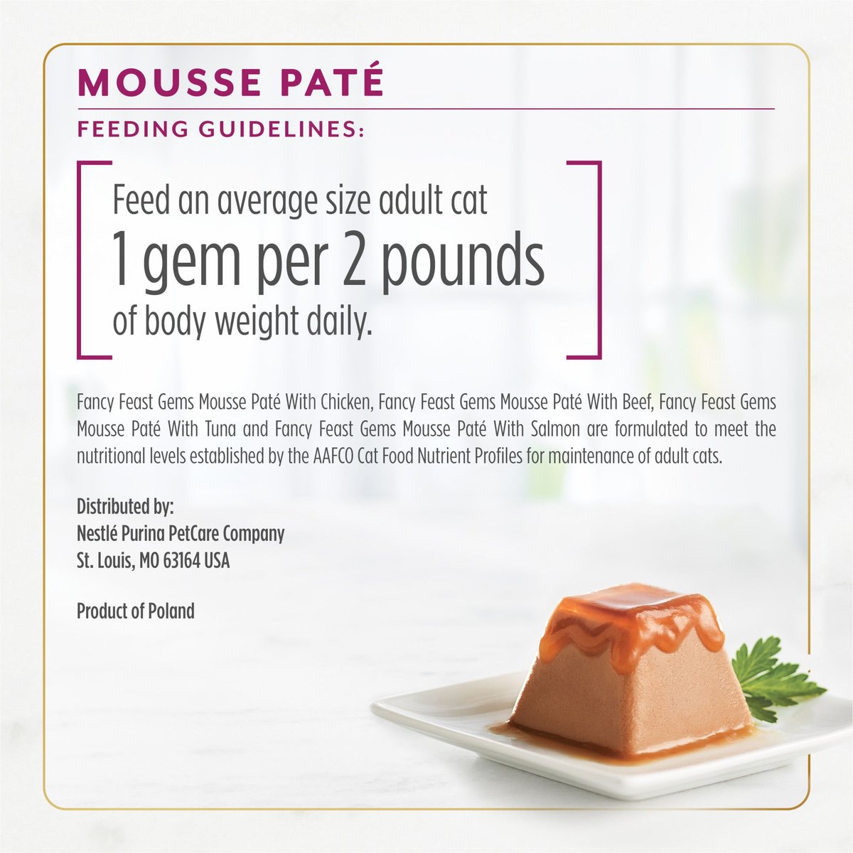 FANCY FEAST Gems Mousse Salmon, Tuna, Chicken & Beef Halo of Savory ...
